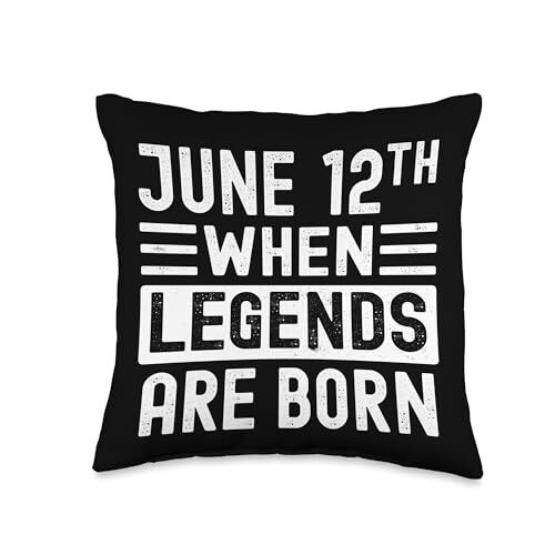 June 12th Bday June 12 Birthday Gift Throw Pillow | eBay