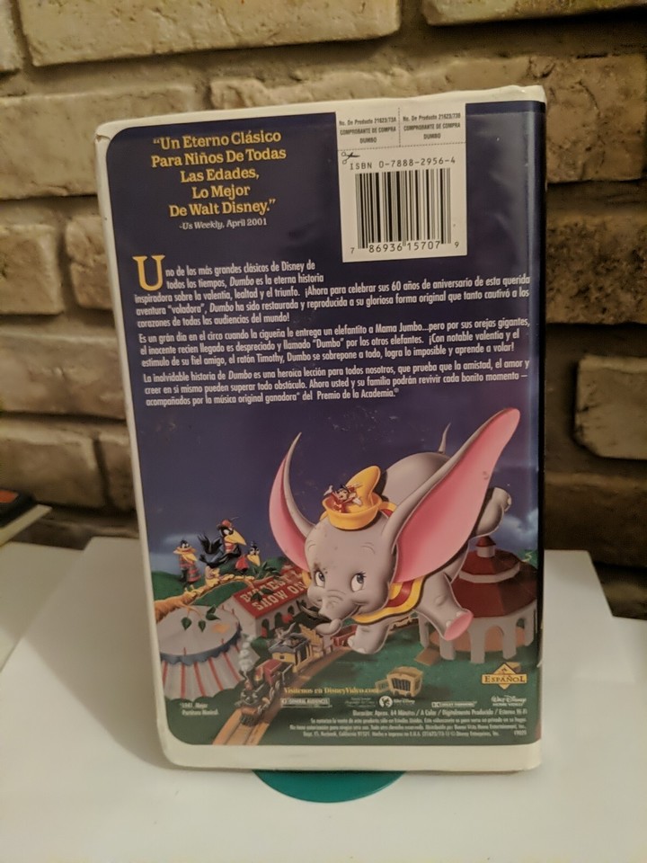 Dumbo VHS 2001 Spanish En Español Clamshell Disney 786936157079| eBay