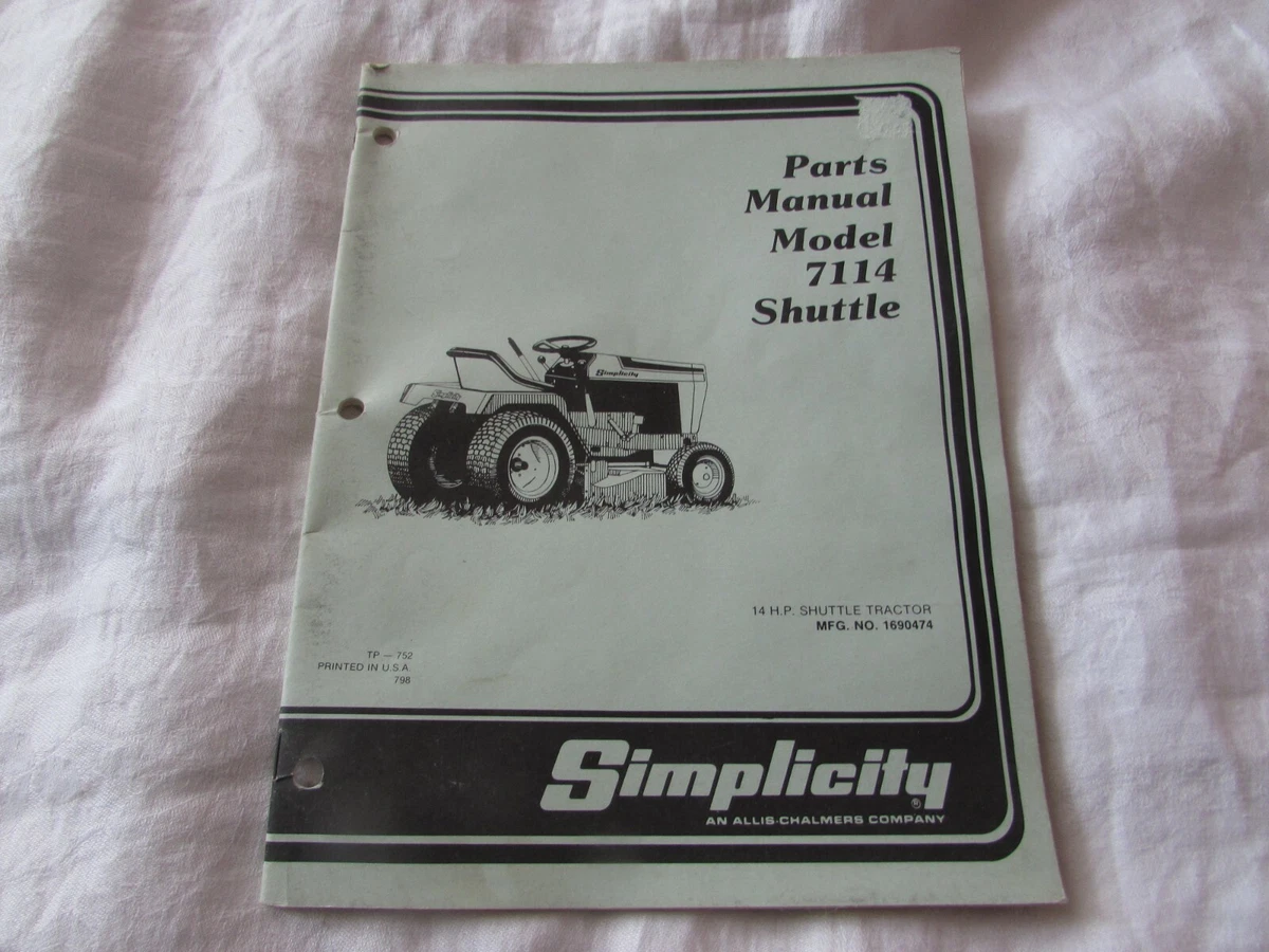 Vintage Simplicity Garden Tractor Parts | Fasci Garden