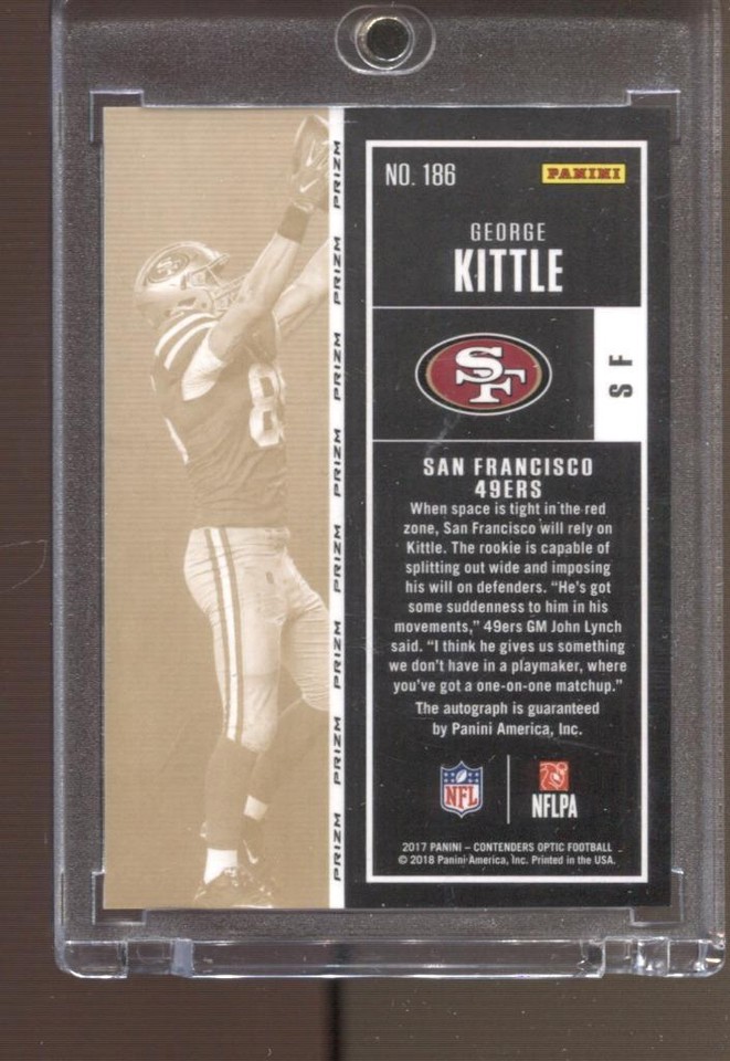 2017 George Kittle Contenders Optic Prizm Auto RC Rookie 49ers | eBay