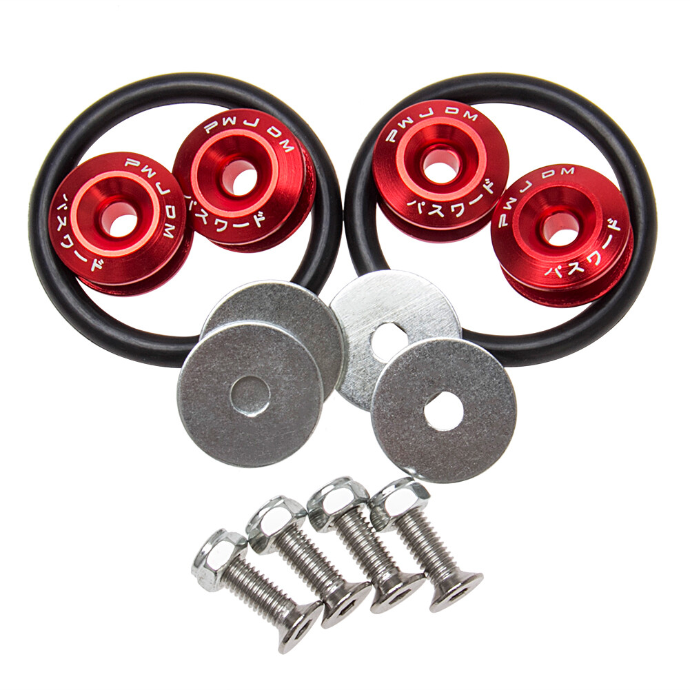 IJDMTOY AA2027-Red Fasteners Red JDM Quick Release Fastener Kit - For ...
