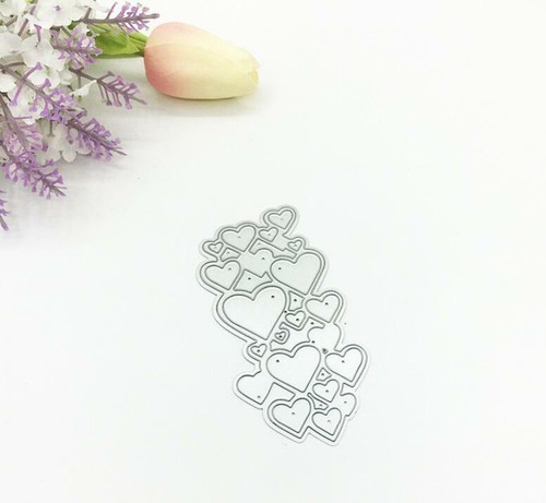 Love Heart Border Metal Cutting Dies Scrapbooking Craft Die Stencils ...