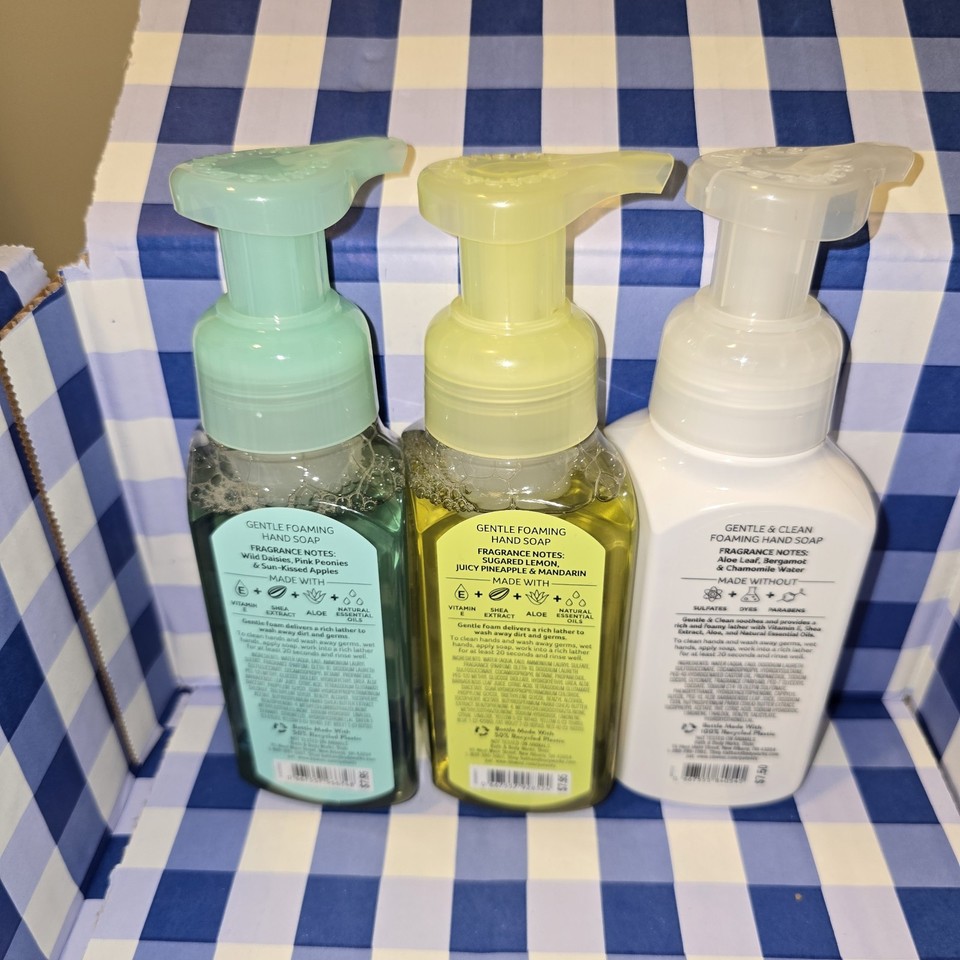 3 New Bath & Body Works Foaming Regular Hand Soap Fresh Rainfall ...