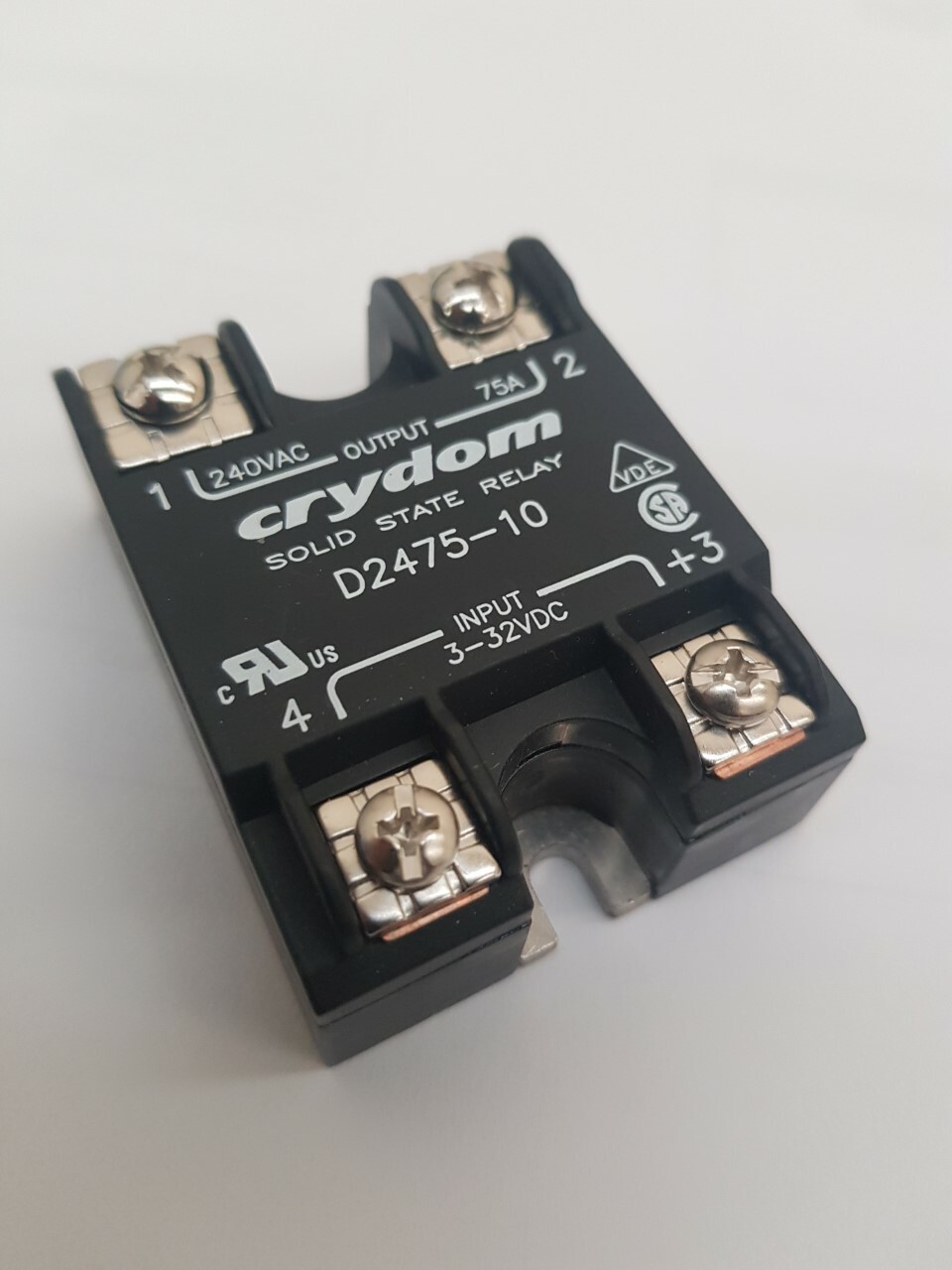 CRYDOM D2475-10 75A SOLID STATE RELAY 3-32VDC CONTROL INPUT, 240VAC ...