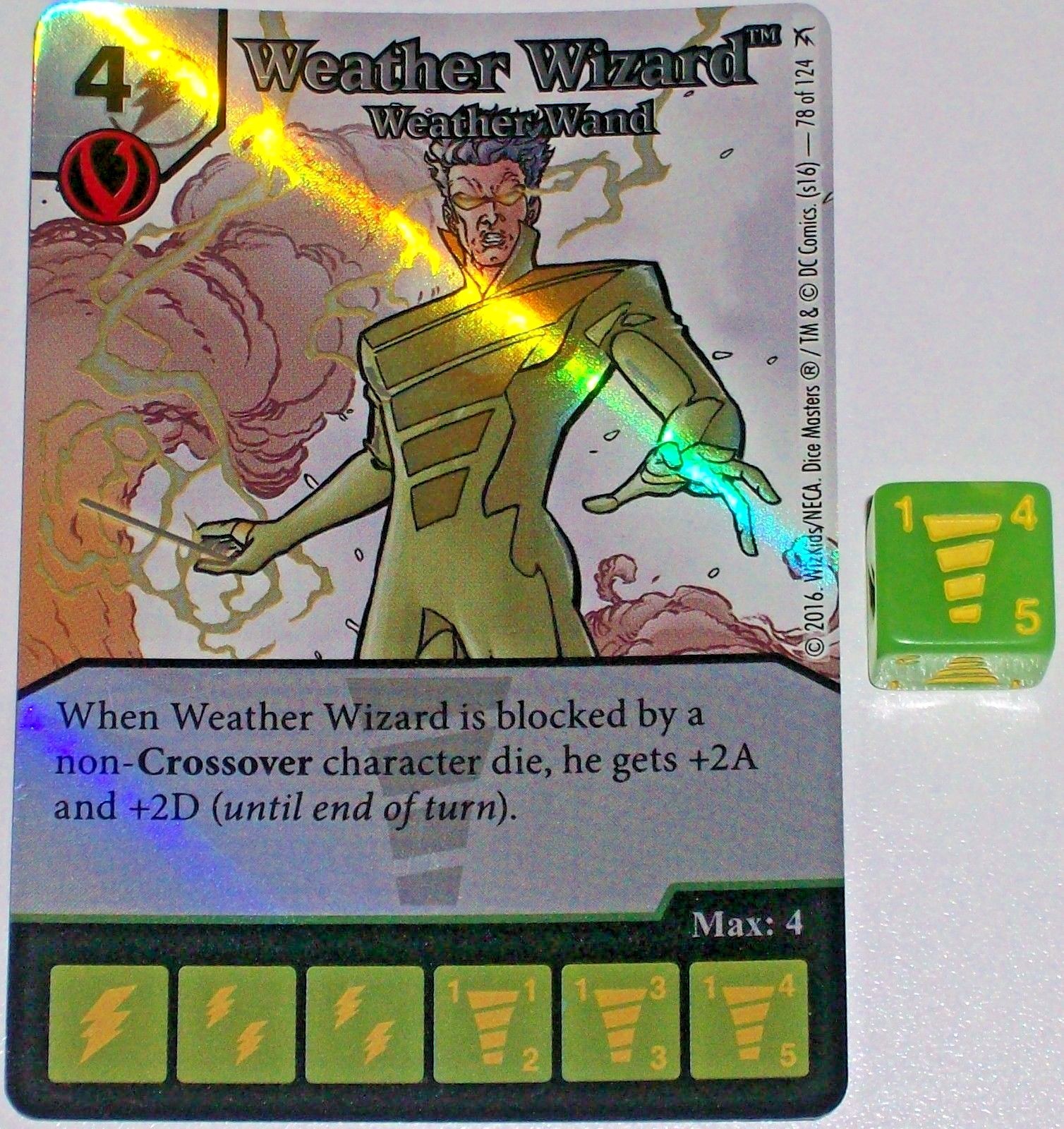 Foil WEATHER WIZARD: WEATHER WAND 78 Green Arrow and The Flash Dice ...