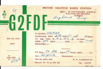 QSL 1948 Iraq radio card | eBay