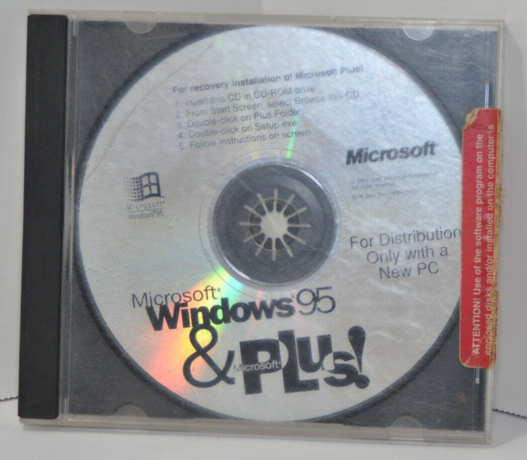 Microsoft Windows 95 & Window Plus Disc | eBay