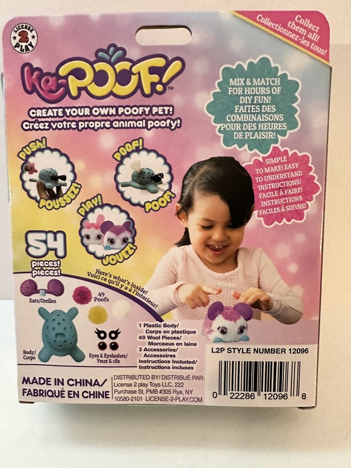 Ka-Poof Create your own Poofy Pet, 54 pieces 1 set Miki New | eBay