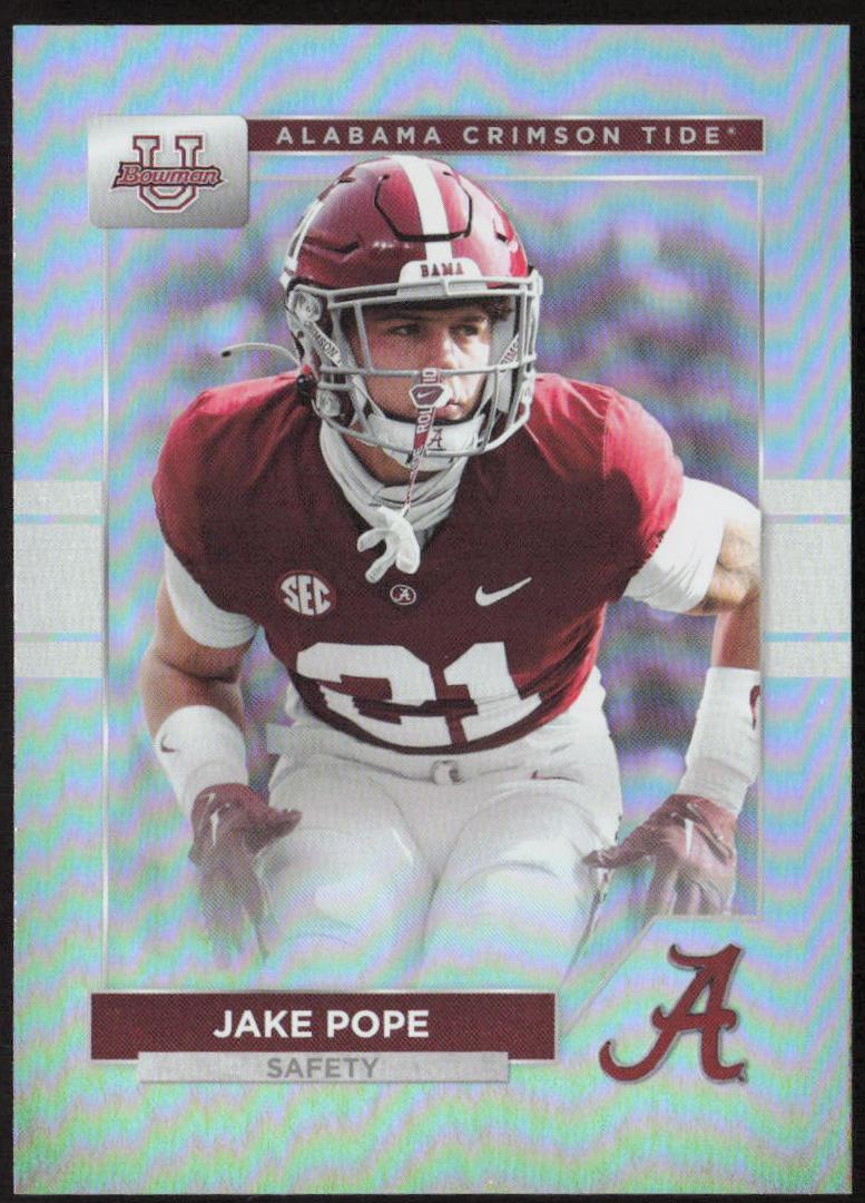 2023 Bowman University Alabama Crimson Tide - Jake Pope #61 Rainbow ...