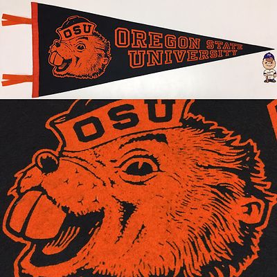 Oregon St State Beavers College University Vintage Pennant 11.5x30 | eBay