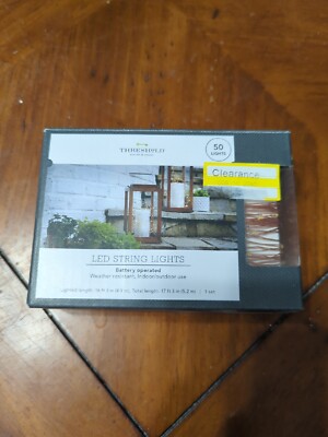 50 LED String Lights 17 FT Copper Weather Resistant Indoor/Outdoor Use ...