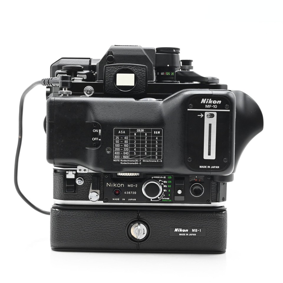 Nikon F2 AS Data Set w/ MF-10 Back 50mm f1.2 Lens DS-12 MD-2 MB-1 #984 ...