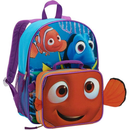 Disney FINDING DORY 16" Backpack with Lunch Bag Kids School Travel ...