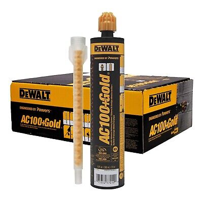 12 pcs 9.5 oz. DeWalt AC100+ Gold Acrylic Epoxy Adhesive Free Shipping!! | eBay