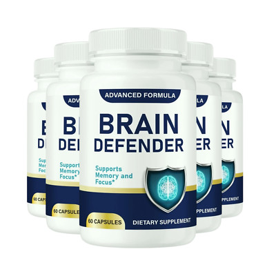5-Pack Brain Defender Capsules, Supports Memory and Focus - 300 ...