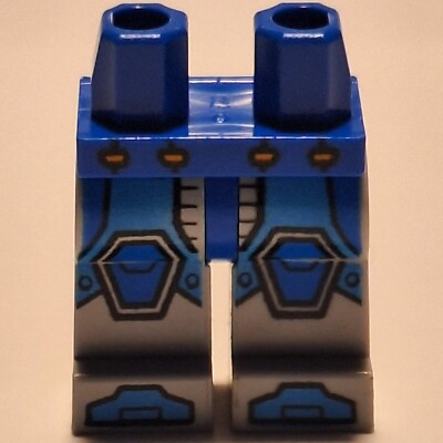 Lego Hips and Light Bluish Gray Legs with Blue and Dark Azure Armor ...