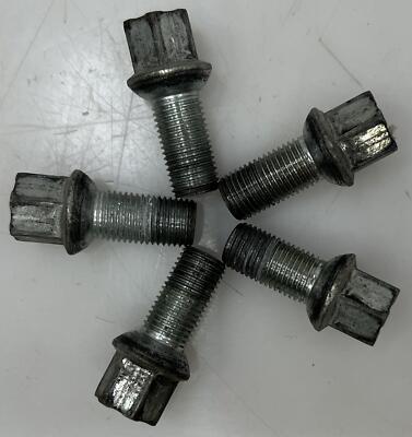 (5) OEM AUDI / VW WHEEL BOLTS / LUG 17MM / SIZE: 14 x 1.5 x 27 OEM ...