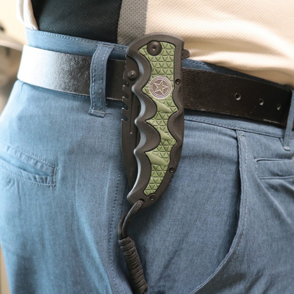 ElitEdge ARMY Spring Assisted OPEN Folding KNIFE w/ Belt Clip ...