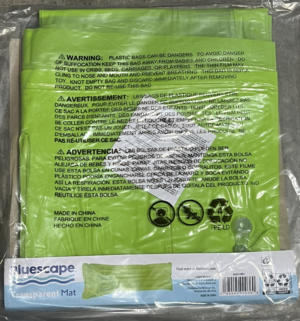 Bluescape green Transparent Air Mat, Inflatable Pool Float, Adult ...