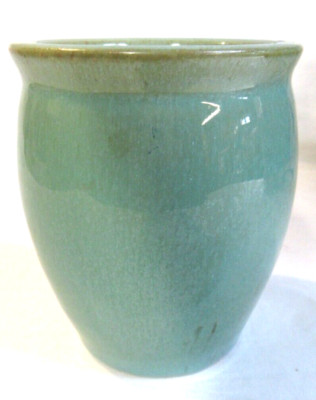 ART DECO~GENUINE BYBEE KENTUCKY GREEN POTTERY VASE3 3/4" TALL | eBay