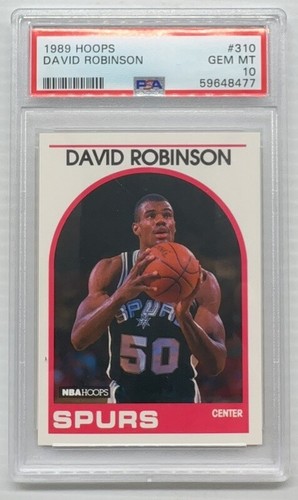 1989-90 NBA Hoops David Robinson Rookie Card RC #310 PSA 10 GEM MINT ...