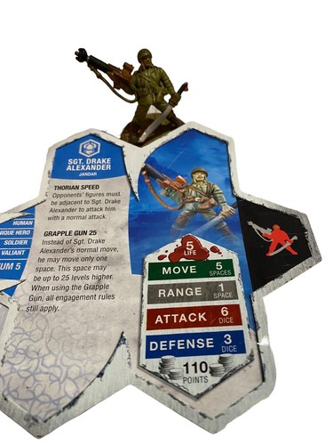 Heroscape Sgt. Drake Alexander Figure and Double Sided Card | eBay