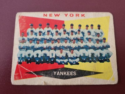 1960 Topps Baseball Card #332 New York Yankees - Unmarked Checklist | eBay