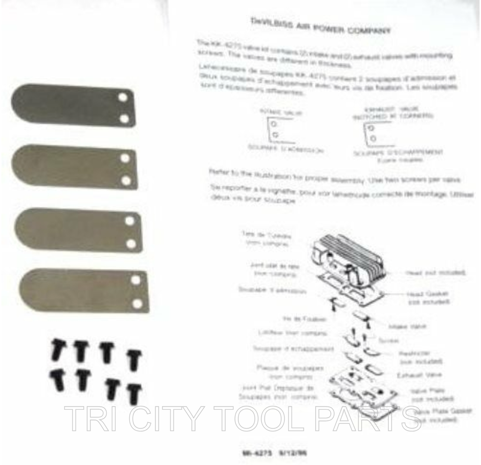 KK-4275 Craftsman Air Compressor Reed Valve Kit ** GENUINE OEM ** | eBay