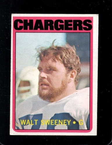 1972 TOPPS #63 WALT SWEENEY VGEX CHARGERS *X55098 | eBay