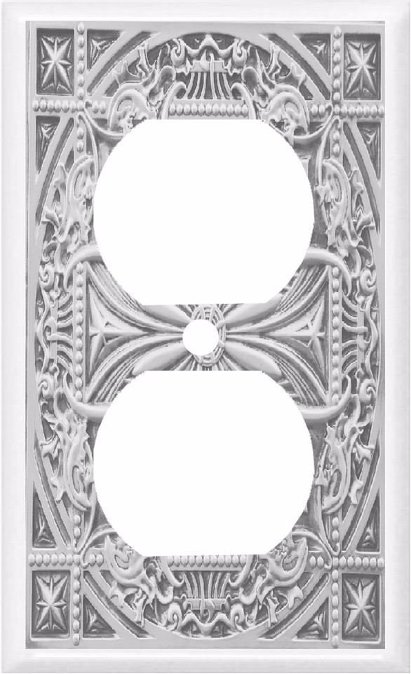 IMAGE OF FLORAL TILE GRAY LIGHT SWITCH COVER PLATE HOME DECOR | eBay