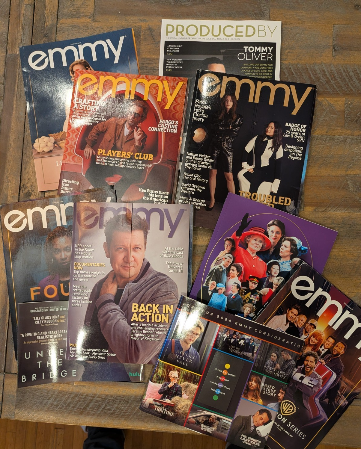 Emmy, Produced By Magazines Issue 6 & 7 2024, 11 2023 Jeremy Renner ...