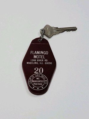 Flamingo Motel Hotel Room Key Fob Keychain Wheeling, Illinois | eBay