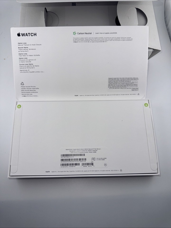 apple watch ultra 2 49mm Natural Titanium Tan Alpine Loop Band Large ...