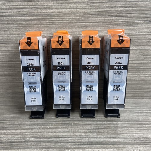 Lot of 4 GENUINE Canon 280 PGBK XL Black Ink Cartridge Tank OEM New ...