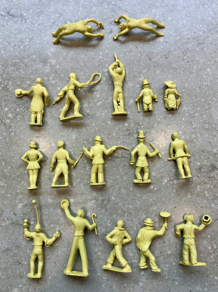 VINTAGE MARX SUPER CIRCUS CREAM COLORED CIRCUS FIGURES, 1950'S, 17 ...