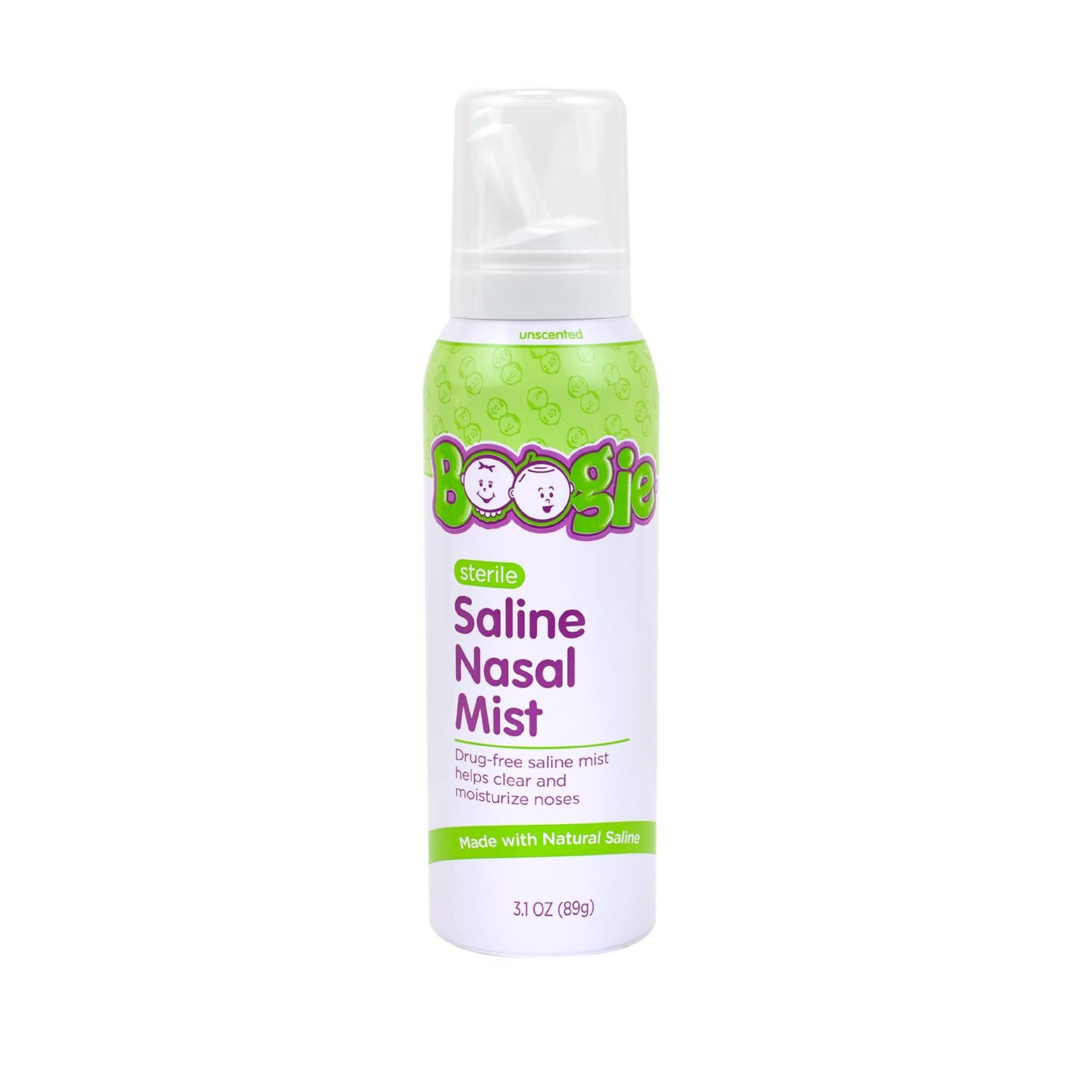 Boogie Mist Saline Nose Mist 3.1 Ounce Natural Nasal Spray for ...