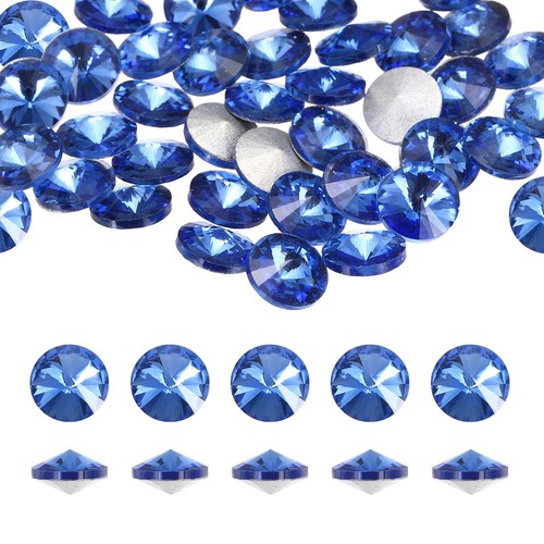 Pointed Back Rhinestones, 50 Pcs 6mm Round Glass Rhinestone (Medium ...