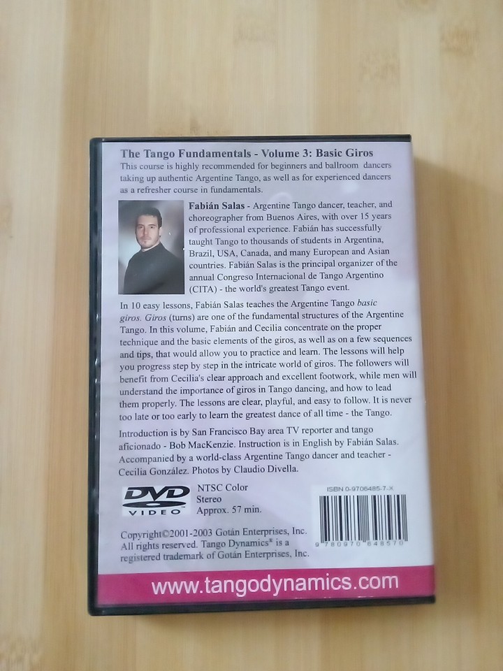 The Tango Fundamentals: Volume 3 Three Basic Giros - Fabian Salas (DVD) Dance | eBay