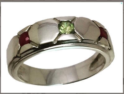 14k Demantoid Garnet & Ruby Ring, White, Yellow, Rose Gold, FREE SIZING ...