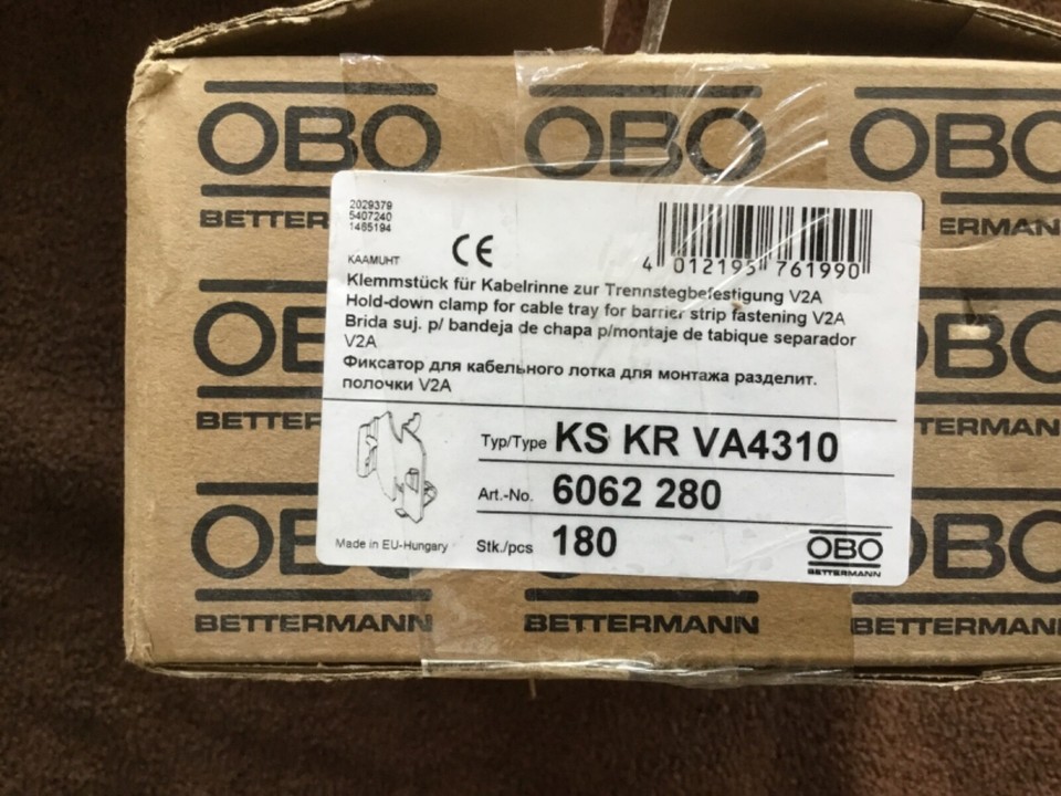 OBO Bettermann KS KR VA4310 Clips full case 180 pcs 6 boxes | eBay