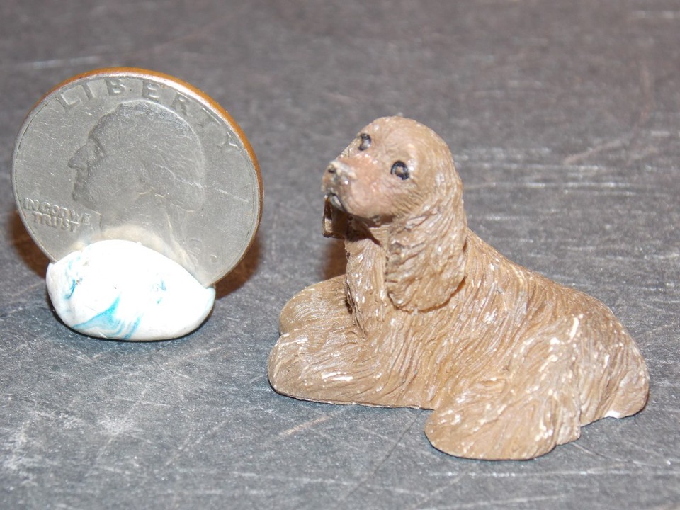 Dollhouse Miniature Pet Dog Cocker Spaniel Animals 1:12 one inch scale ...