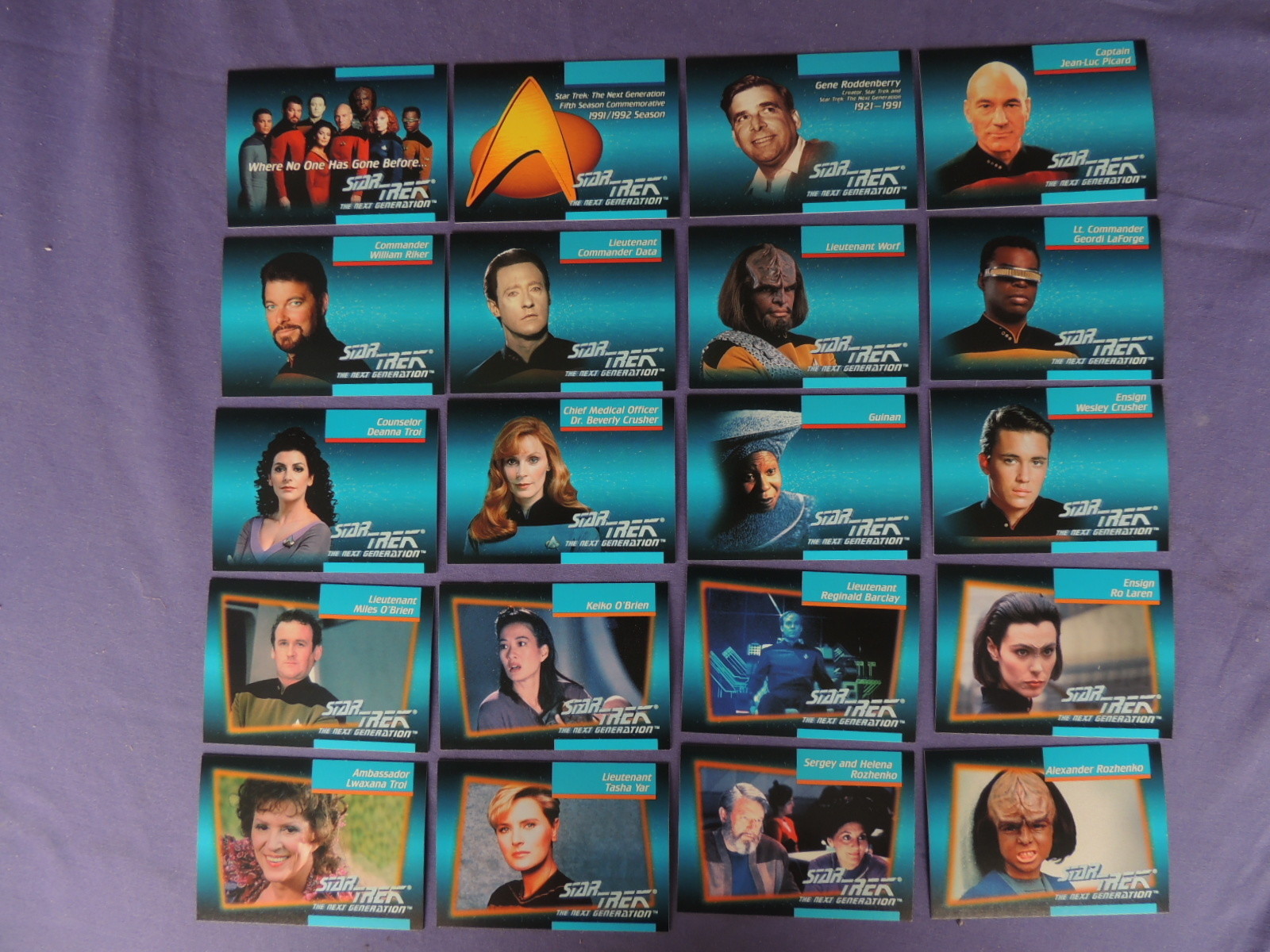 star-trek-next-generation-inaugural-edition-4-set-lot-of-120-impel-1992