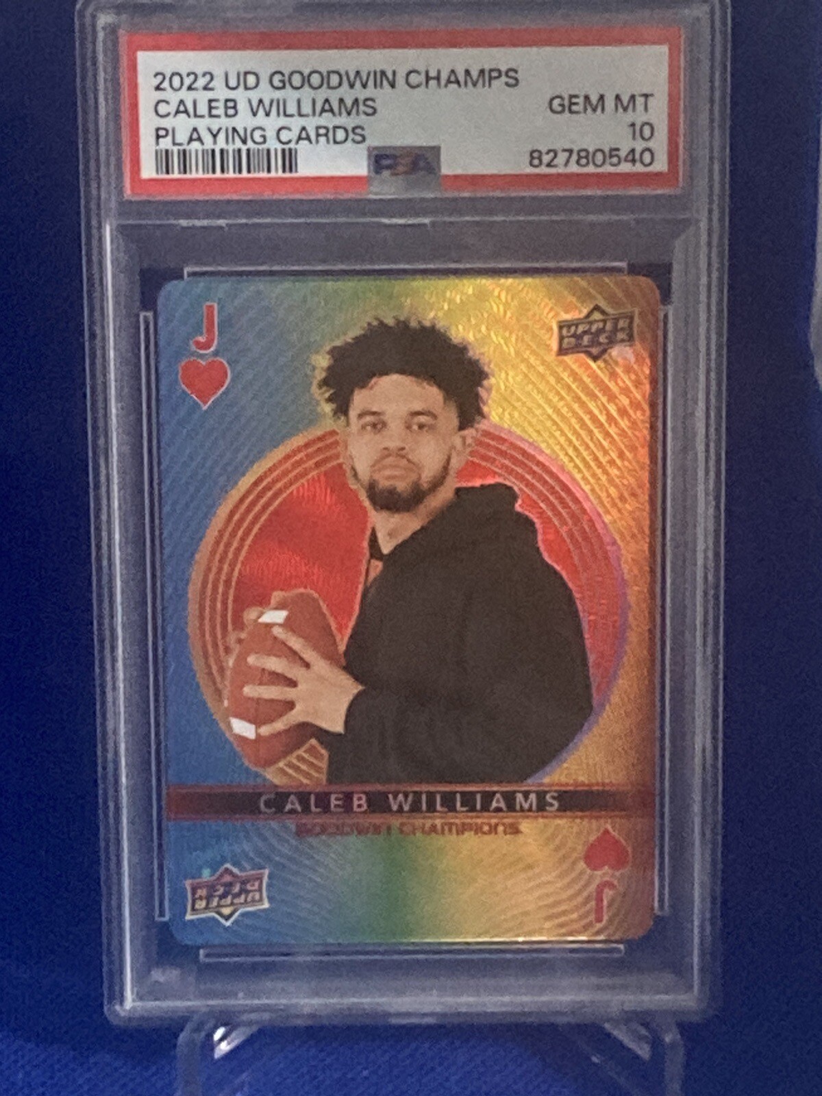 2022 Goodwin Champs Caleb Williams Playing Card PSA 10 RARE ROOKIE CARD ...