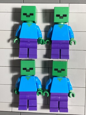 LEGO Minecraft Minifigure Zombie Video Game Set Of 4 C2 50 | eBay