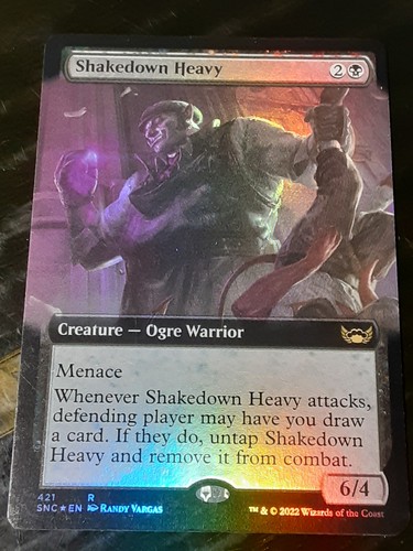 Shakedown Heavy Extended Art FOIL , Streets New Capenna , NM ,MTG,FREE ...