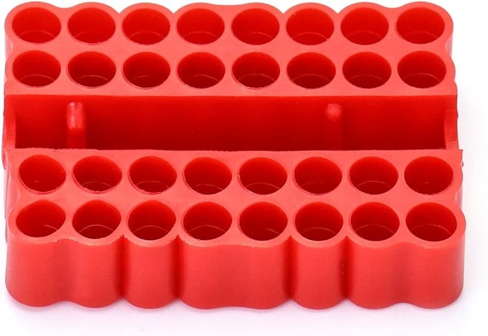 QWORK Screw Bit Holder Storage Box, 4 Pack 33 Hole Hex Bit Holder Rack ...