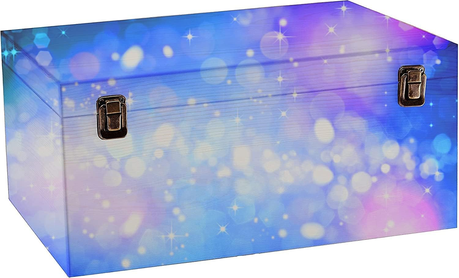 Large Wooden Box - 14" X 10" X 6.5" - Unfinished Pine Wood Box for ...