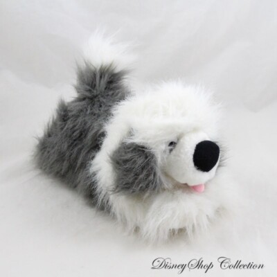 Peluche Max chien DISNEY STORE La petite sirène gris blanc poils longs ...