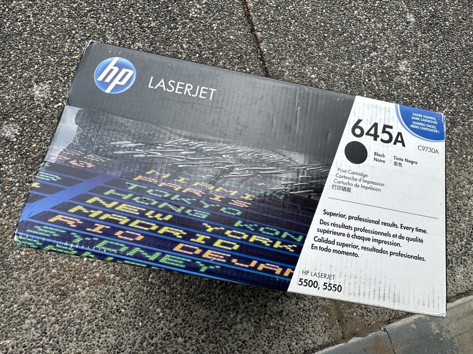 Genuine HP Toner 645A Set CYAN MAGENTA YELLOW BLACK C9731A C9732A ...