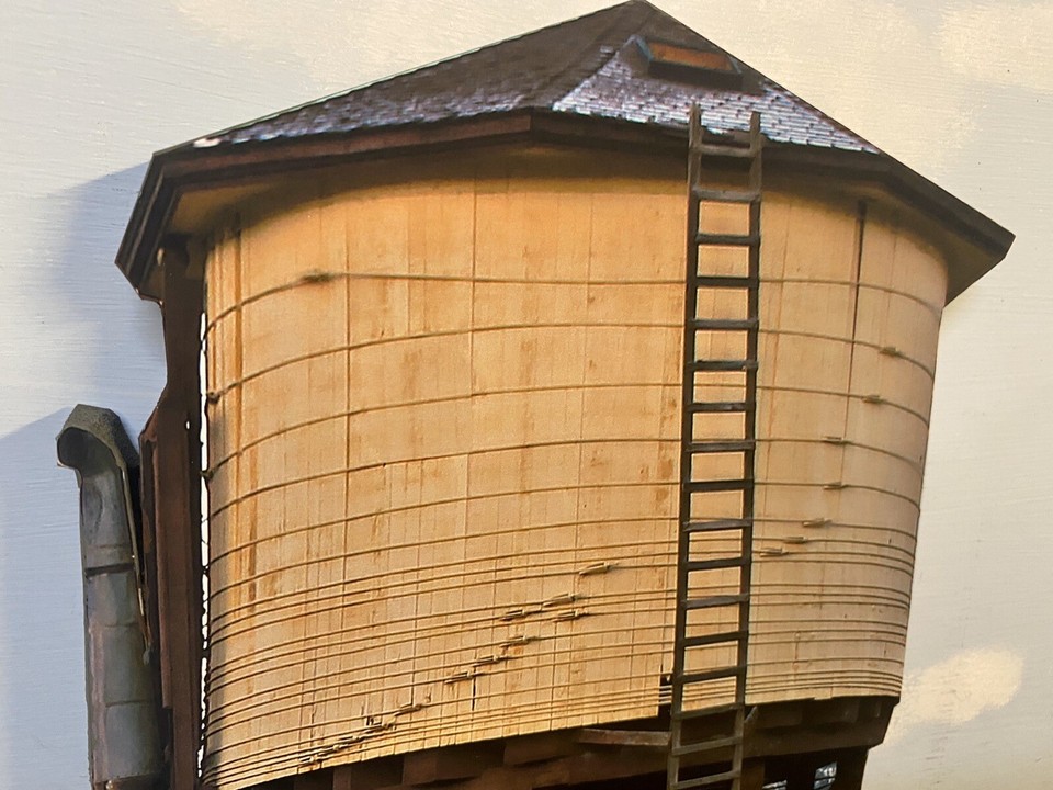 O Scale “ WATER TOWER “ Trackside Building Flat Background Structure ...